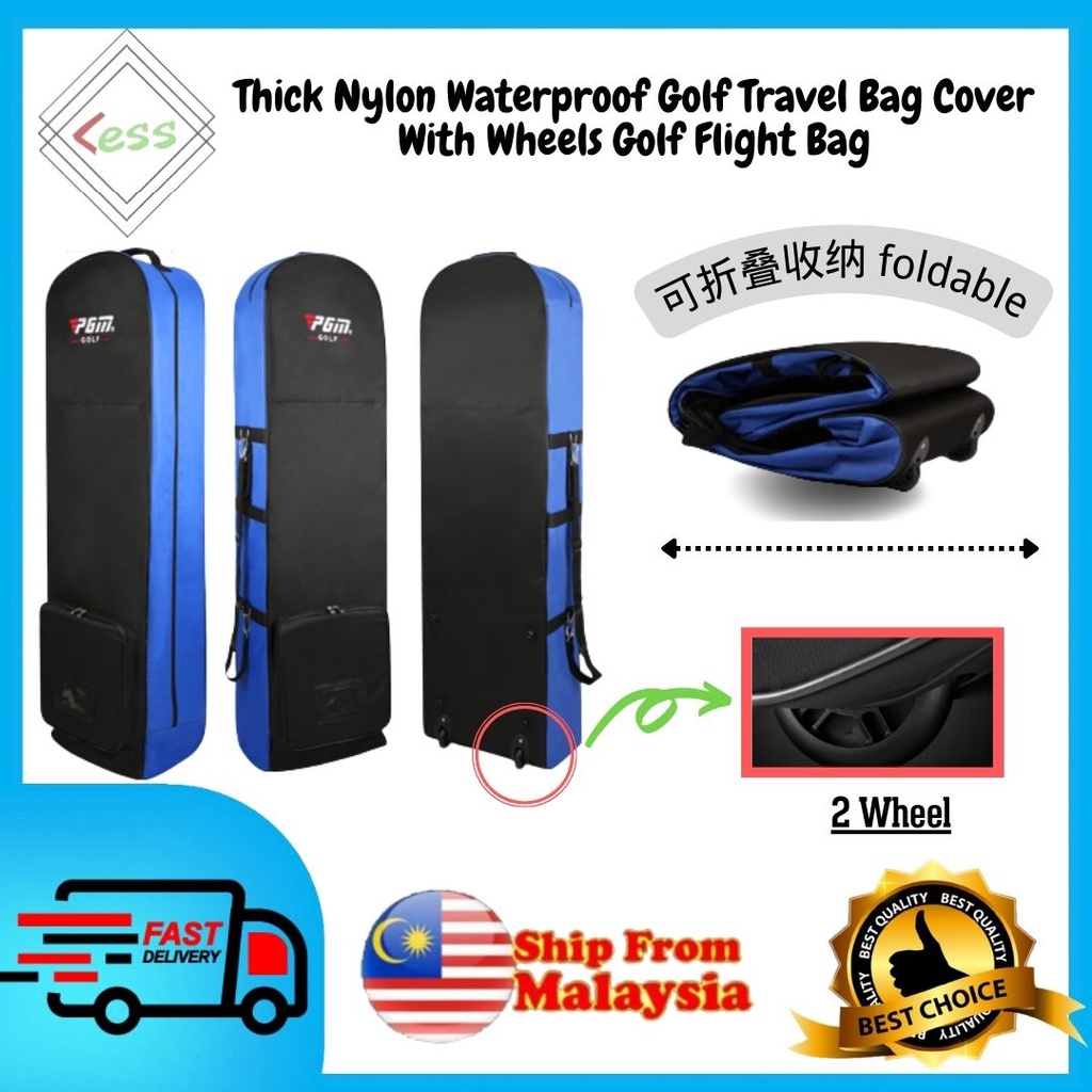LESS - Thick Nylon Waterproof Golf Travel Bag Cover With Wheels Golf ...