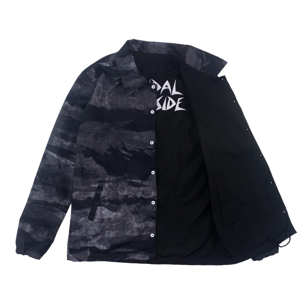 HITAM Soldierside Coach Jacket Windbreaker 2in1 STYLE Black Jacket camo ...
