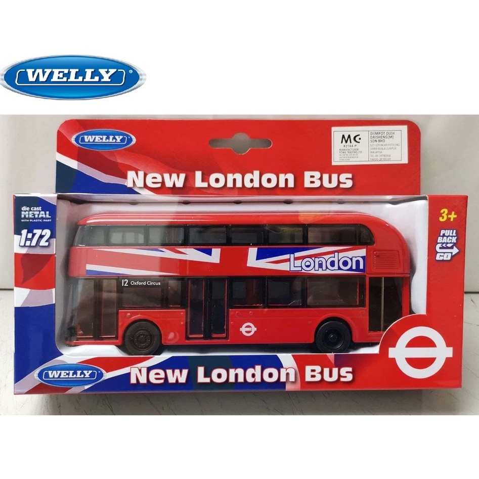 WELLY 15.5CM METAL DIE CAST DOUBLE DECKER LONDON BUS (ENGLAND NEW ...