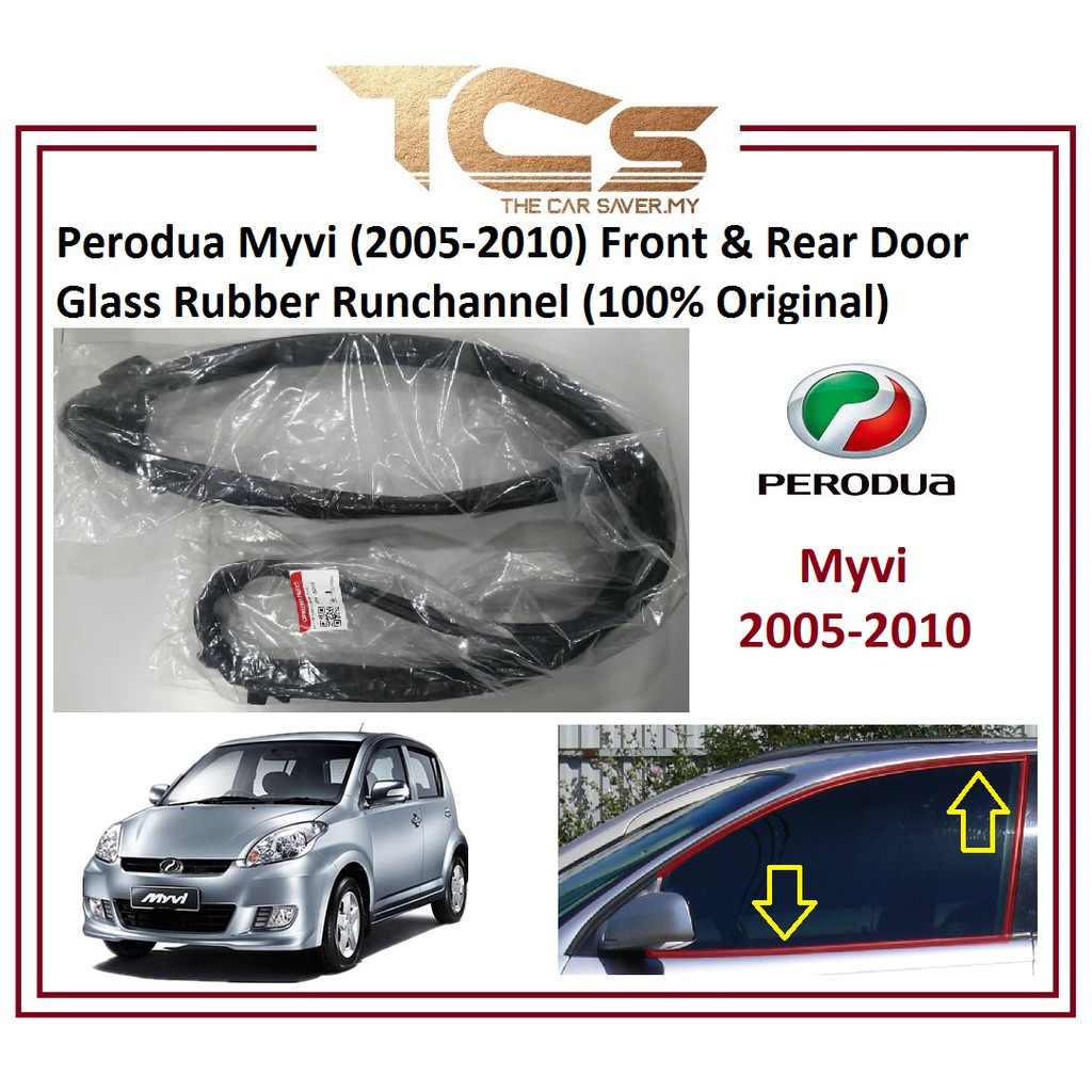 Perodua Myvi (2005-2010) Front & Rear Door Glass Rubber Runchannel (100 ...