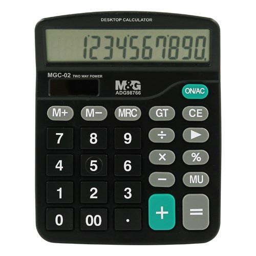 M&G 12 Digits Solar Power Desktop Electronic Calculator {mgc-02 ...