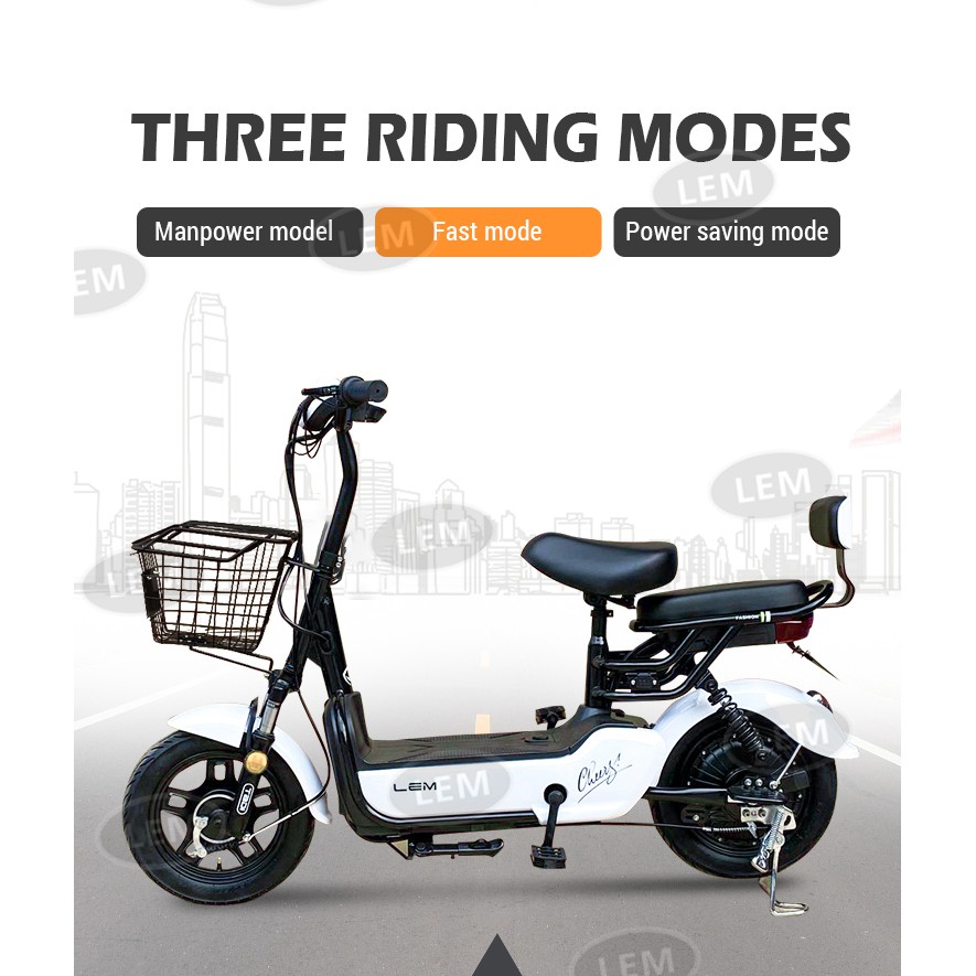 Electric Bike Scooter 2 seat Charge Basikal Elektrik Cas kualiti murah ...
