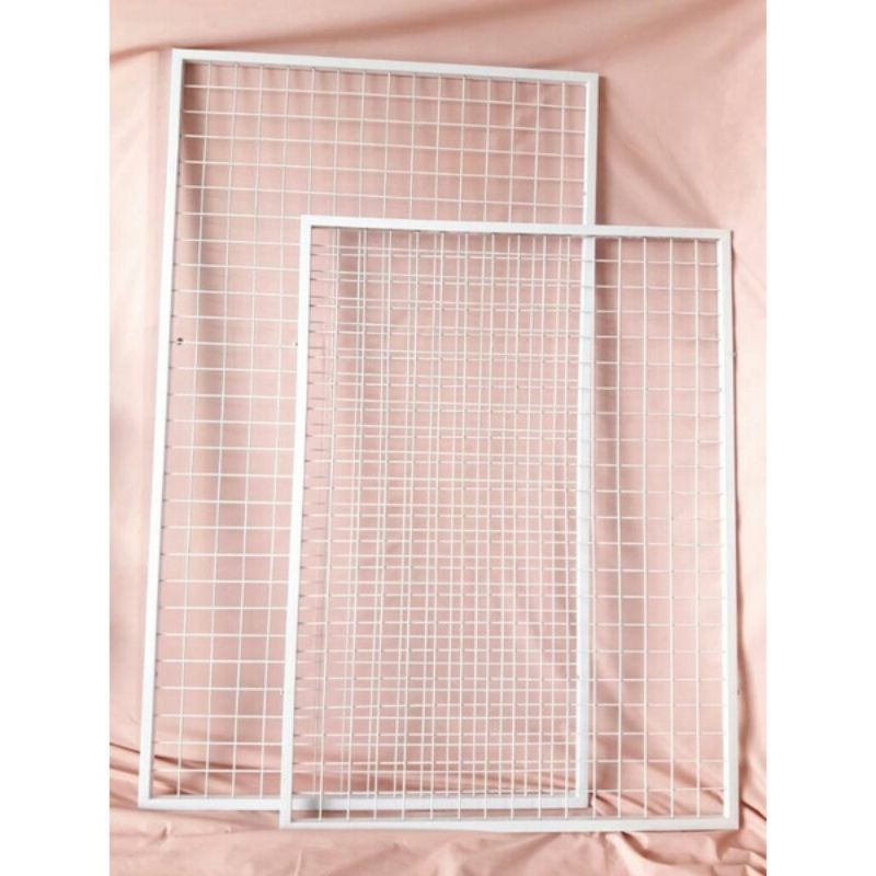 HITAM PUTIH Ram Net Iron Frame White/Black GRID WALL RAM Frame ...