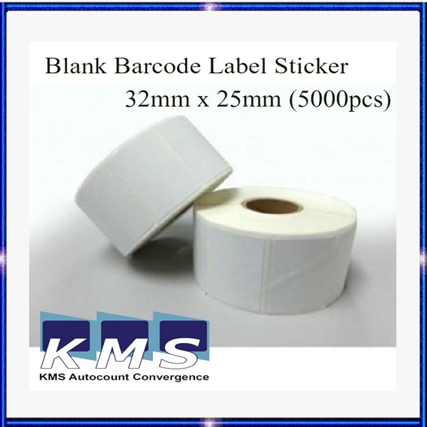 Blank Barcode Label Sticker 32mm x 25mm (5000pcs) (1roll) | Shopee Malaysia