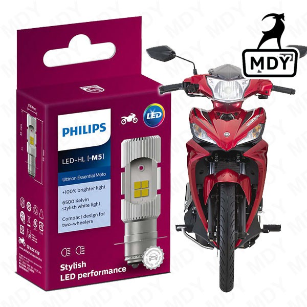 Philips M5 T19 Ultinon Headlight LED Bulb Mentol Motorcycle 12V 6W ...