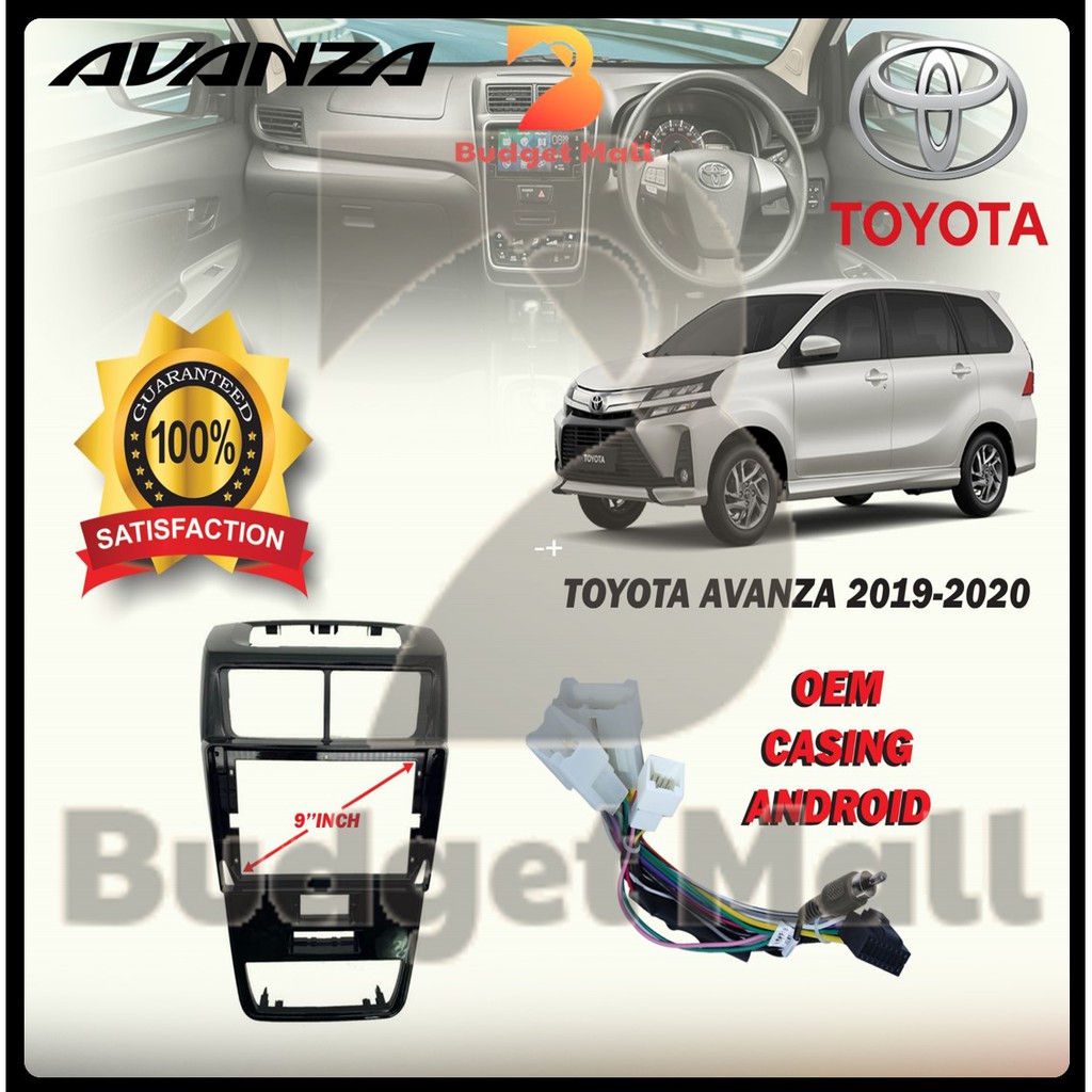 TOYOTA AVANZA 2019-2020 9" ANDROID CASING (FREE PLUG & PLAY CABLE ...
