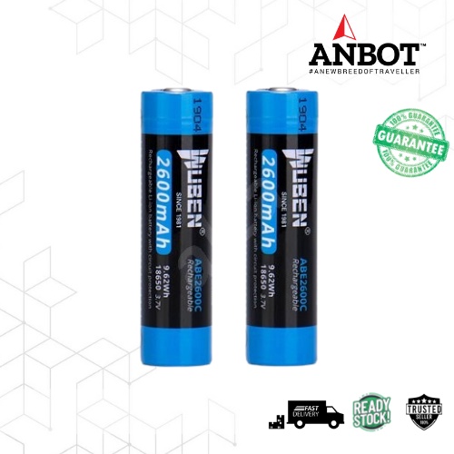 WUBEN ABE2600C 18650 2600mAh Rechargeable Battery | Shopee Malaysia