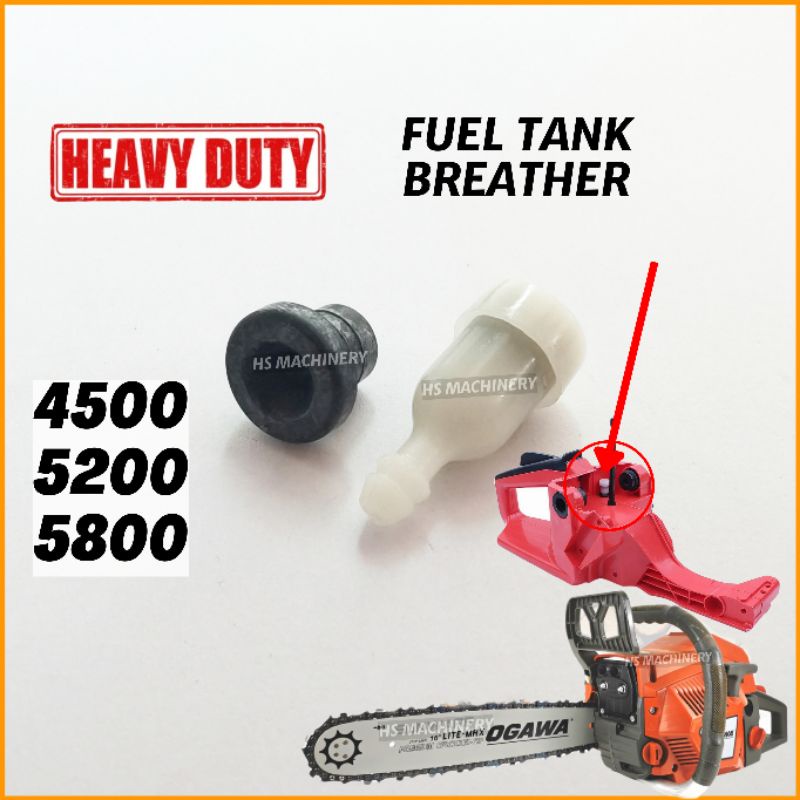 Heavy Duty 4500 5200 5800 China Chainsaw Fuel Tank Insert Vent Breather | Shopee Malaysia