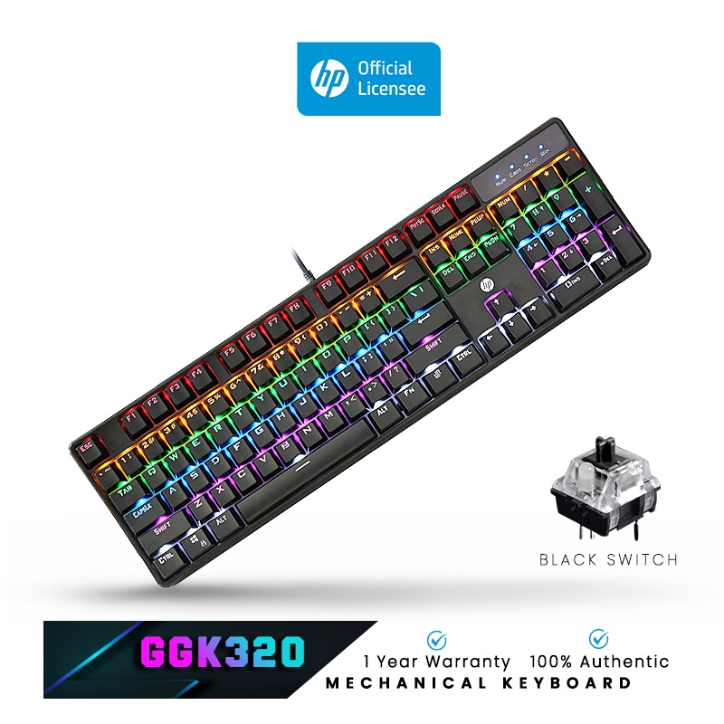 HP GK320 - Mechanical Gaming Keyboard with Rainbow Backlit [Original 1 ...