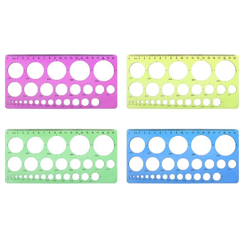 * 1PC Circles Geometric Template Ruler Stencil Drawing Tool Stationery ...