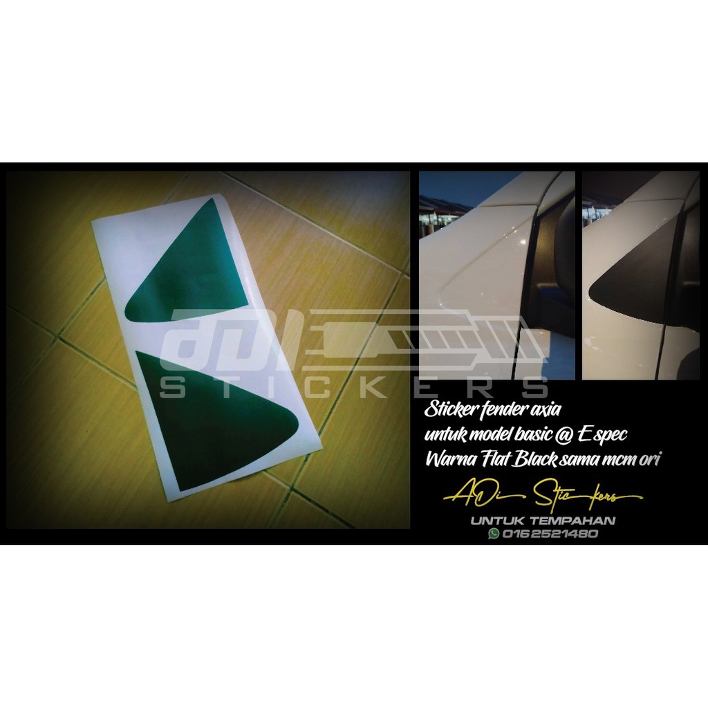 Sticker Fender Perodua Axia #sticker #axia #perodua 2015 - 2021 sahaja ...