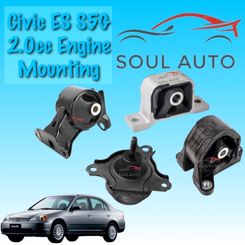 Honda Civic ET S5G 2.0cc AUTO Engine Mounting Set 4pcs | Shopee Malaysia