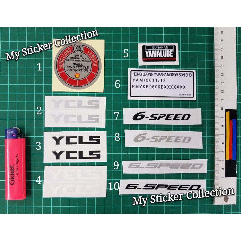 Sticker Yamaha RXZ / 125Z (YCLS/6SPEED/Hongleong Yamaha/Yamalube ...