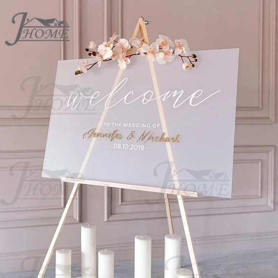 Rectangle Indoor Sign / Acrylic 3D Wedding Engagement Welcome Signboard ...