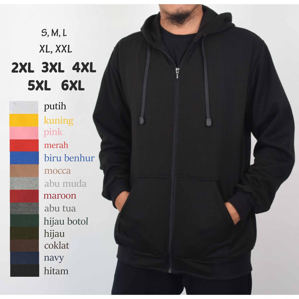 Men's Plain Jumbo Jacket S, M, L, XL, XXL, 3XL, 4XL, 5XL Hoodie Big ...