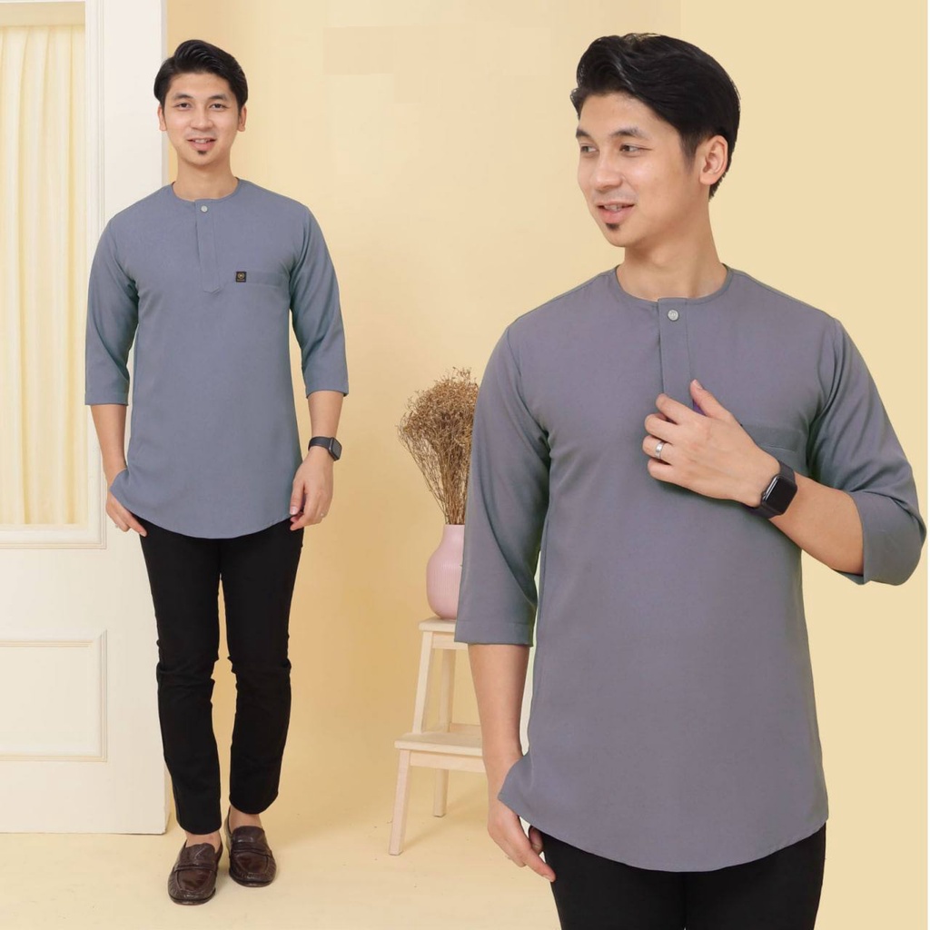 KURTA KELABU AYAH ANAK | KURTA LENGAN 3 SUKU DEWASA / BUDAK LELAKI ...