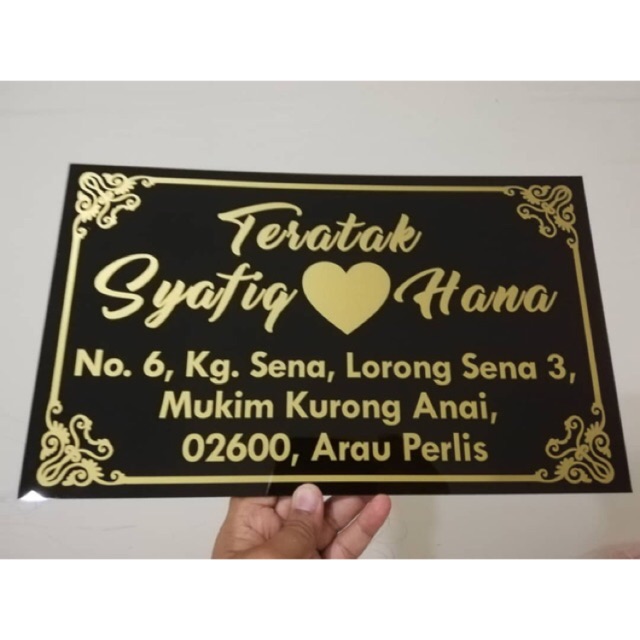 [TERLARIS] PAPAN TANDA ALAMAT RUMAH/Address home signage | Shopee Malaysia