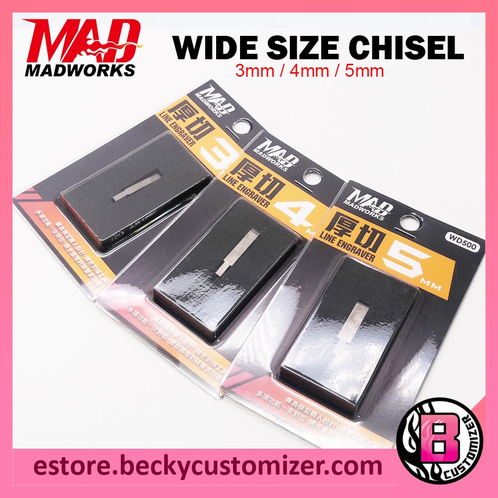 Madworks Wide Tungsten Chisel (3mm / 4mm / 5mm) | Shopee Malaysia