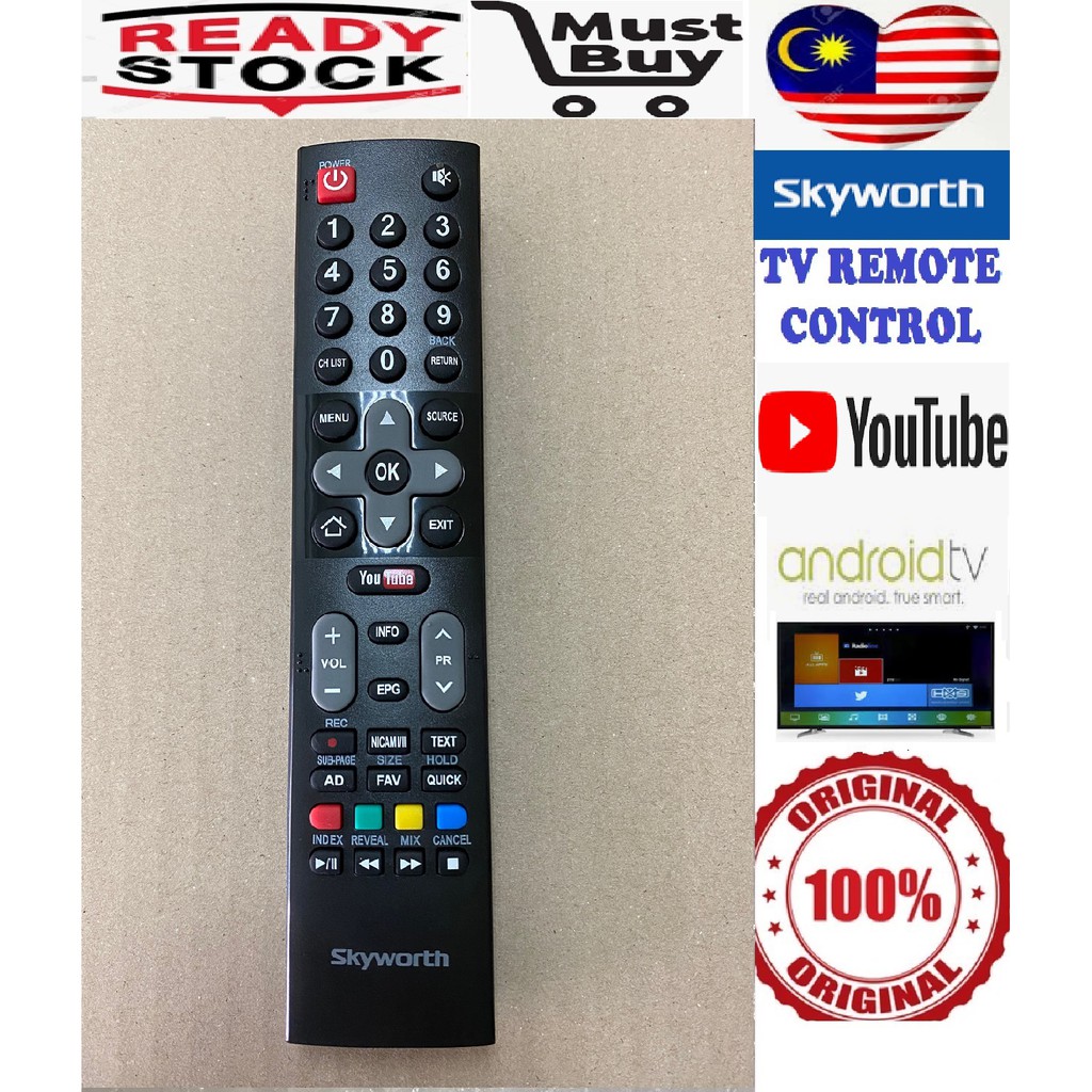 Skyworth Android smart TV remote control original | Shopee Malaysia