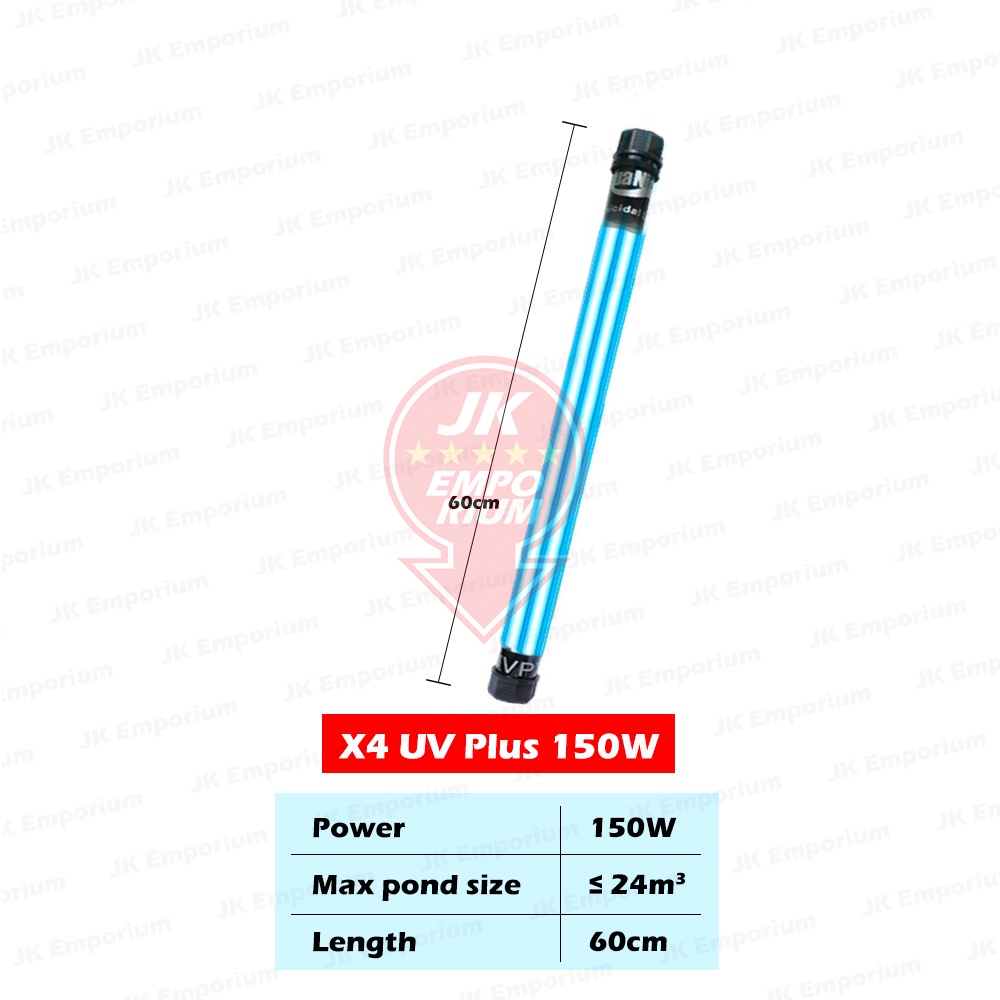 AquaNice X2 X4 Self Sinking Submersible UV Light Koi Fish Pond UVC Sterilizer Lamp 18W 24W 36W ...