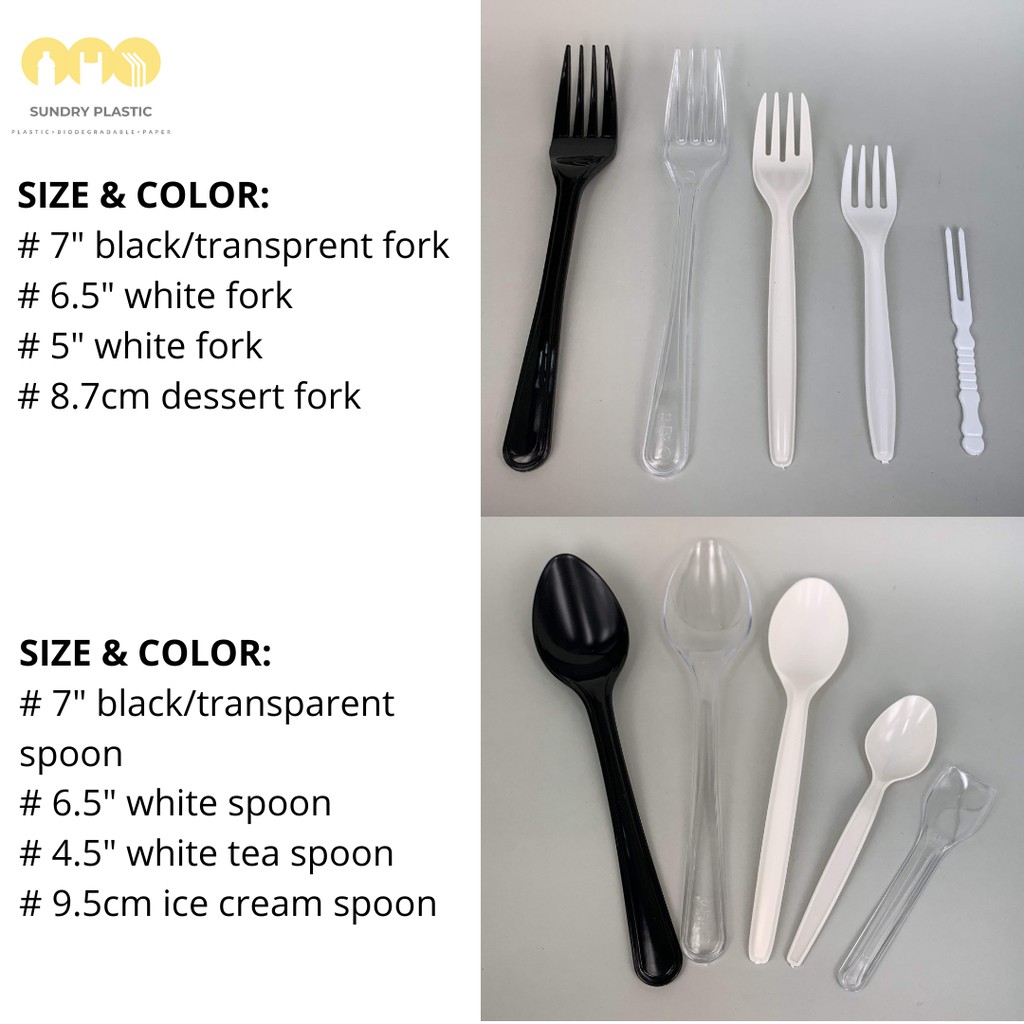 50pcs Plastic Disposable Spoon / Plastic Party Spoon / Catering Use ...
