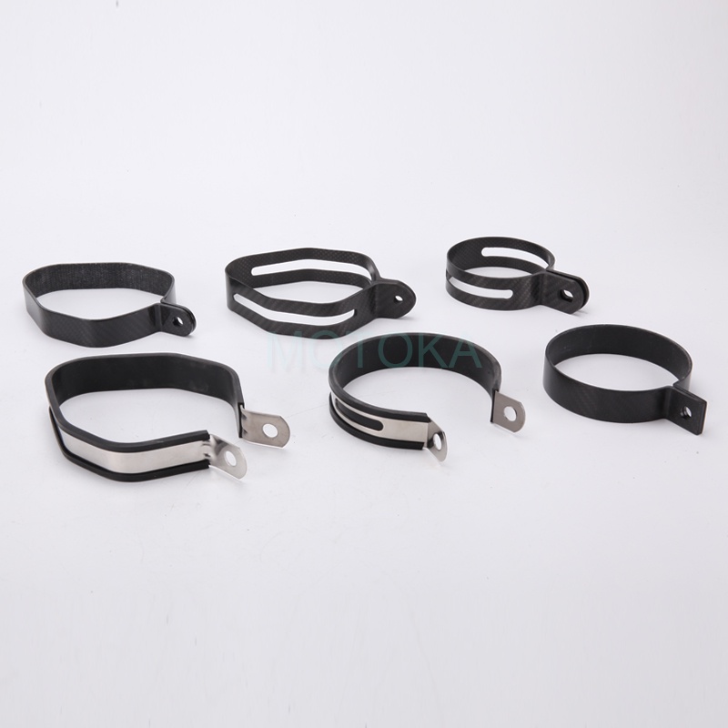 Universal 51mm 60mm Motorcycle Akrapovic Exhaust Pipe Clamp Fixed Ring ...