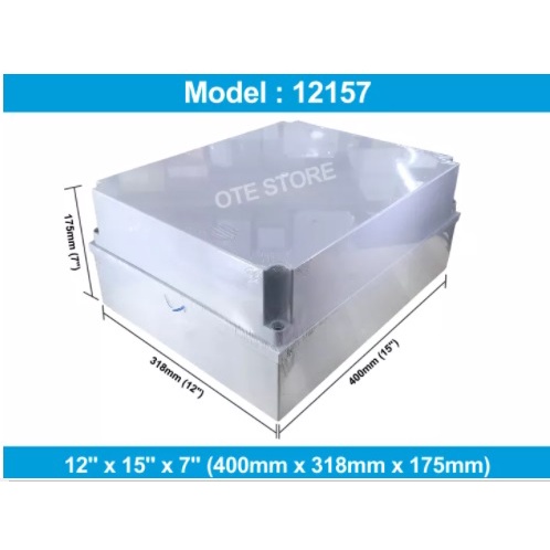 12157 Waterproof Junction PVC Enclosure Box IP56 - 12 inch x 15 inch x ...