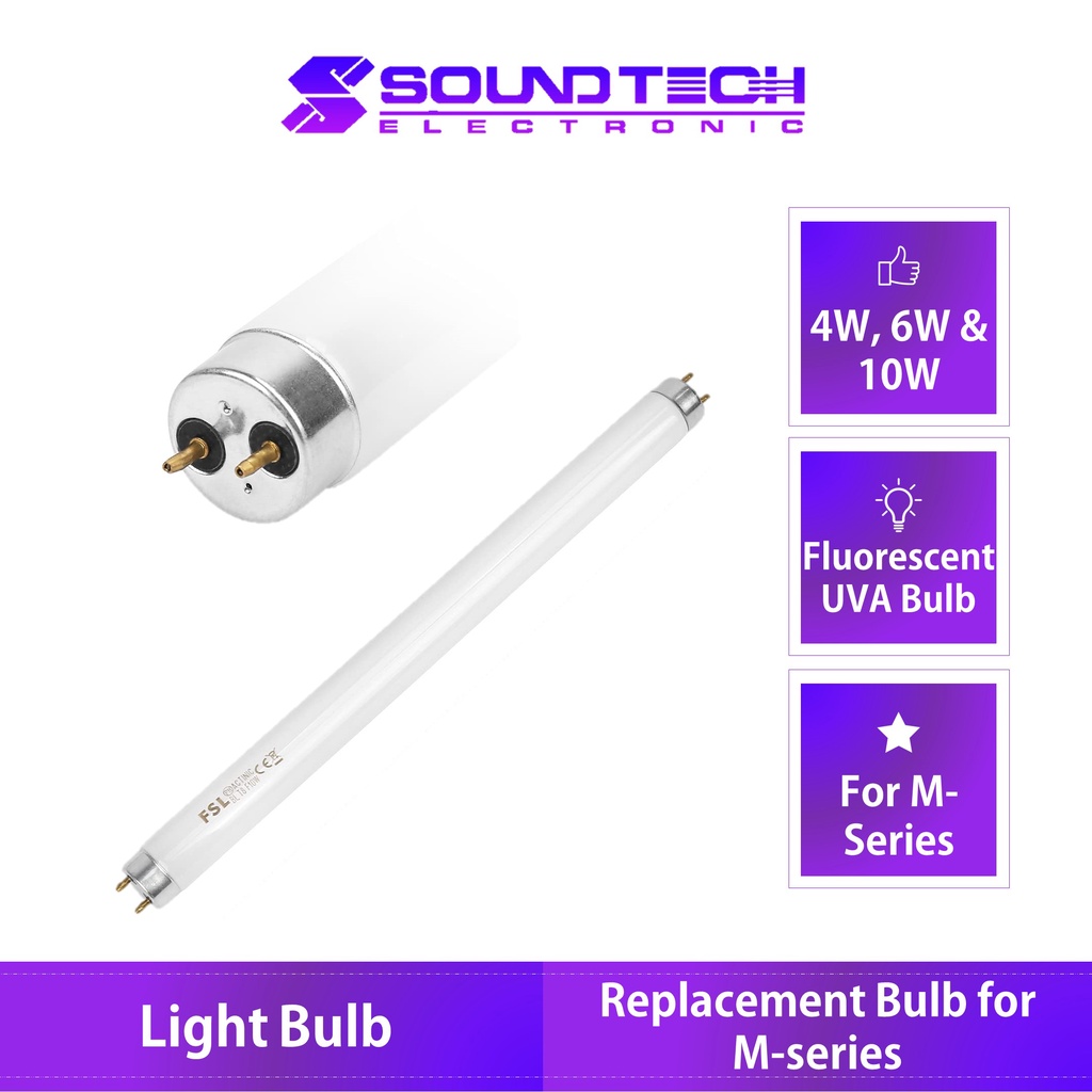FLUORESCENT UV LAMP REPLACEMENT BULBS FOR M SERIES F4T5/BLT5 | F6T5 ...