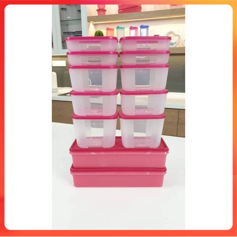 Tupperware Freezermate Small Set (10pcs) + Tupperware Slim Freezer ...