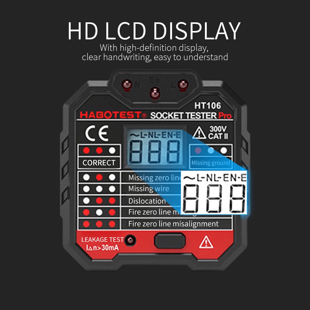 Flashlight Socket Tester Socket Tester Automatic Circuit Polarity Phase ...