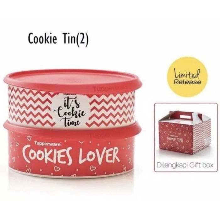 Tupperware Cookies Tin 2.7L (set of 2) OR One Touch Bowl 750ml 4 Pcs ...