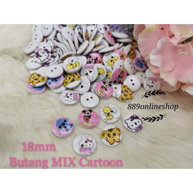 🌠Readystock 🐱Butang Kayu Cartoon🐰/10pcs | Shopee Malaysia