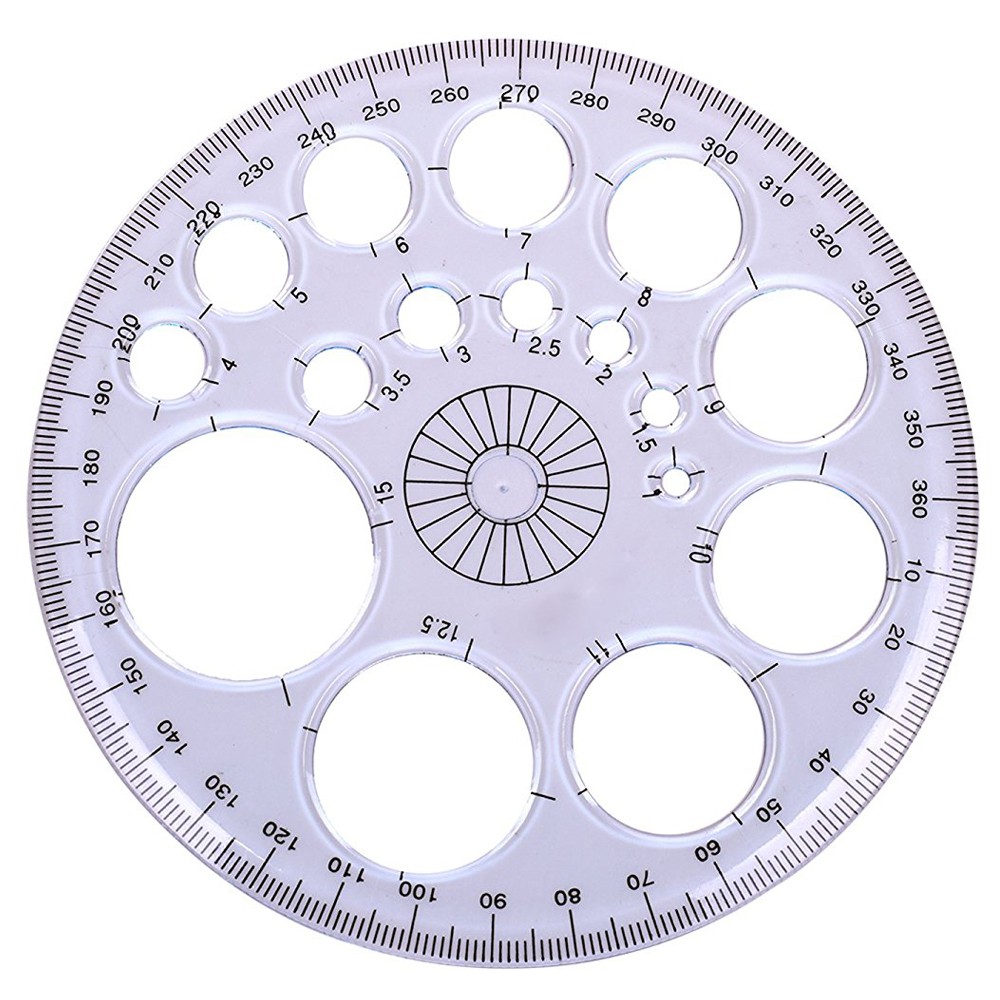 1pcs 360 Degree Protractor Circle Modern Master Template | Shopee Malaysia