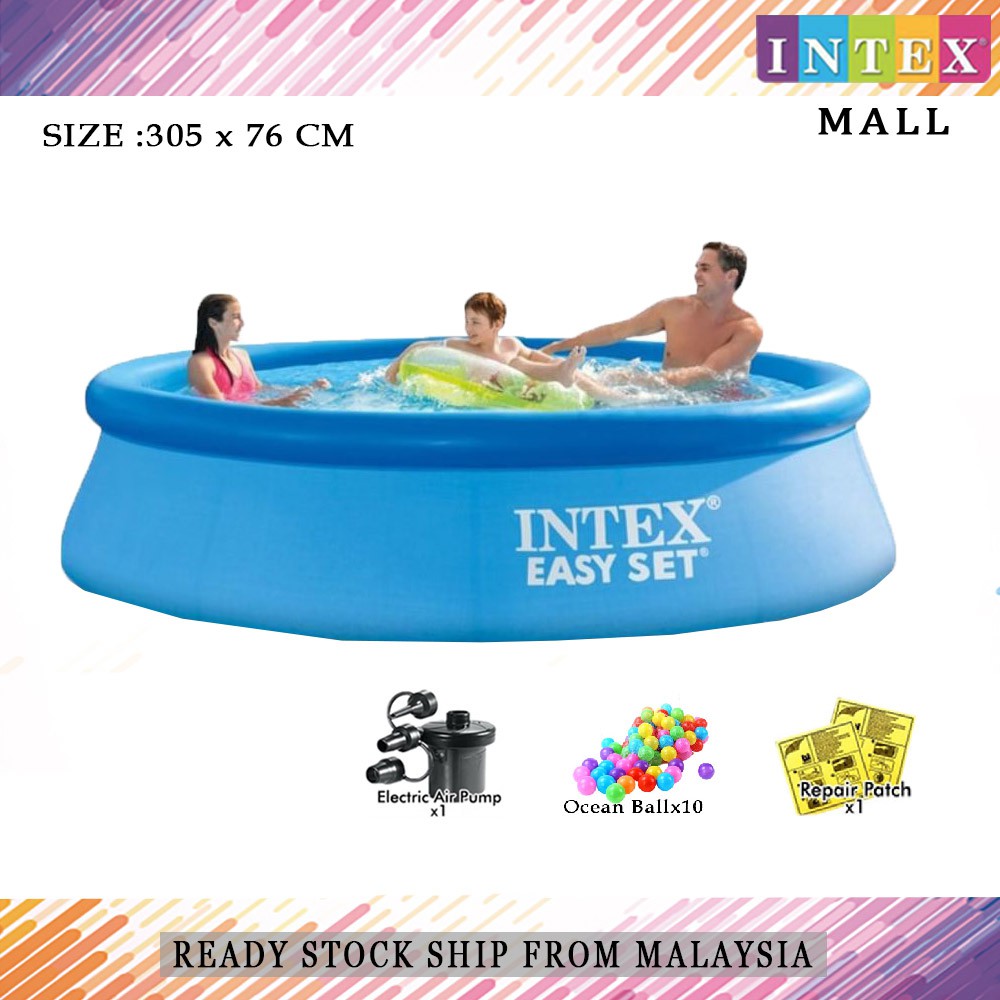 INTEX 10ft x 30in Easy Set Pool IT 28120NP | Shopee Malaysia