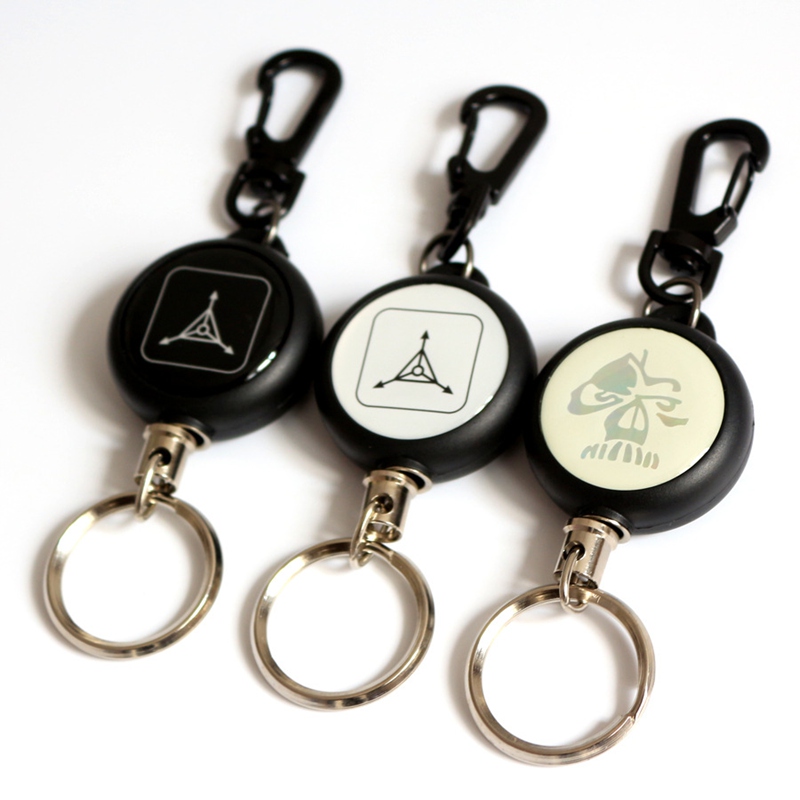keychain key chain holder keyring key ring retract pull belt rope cord ...