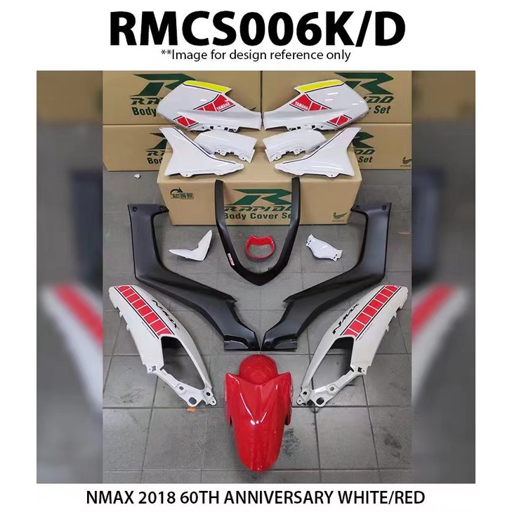 Cover Set Rapido NMAX V1 2018 Yamaha 60th Anniversary Color White Red ...