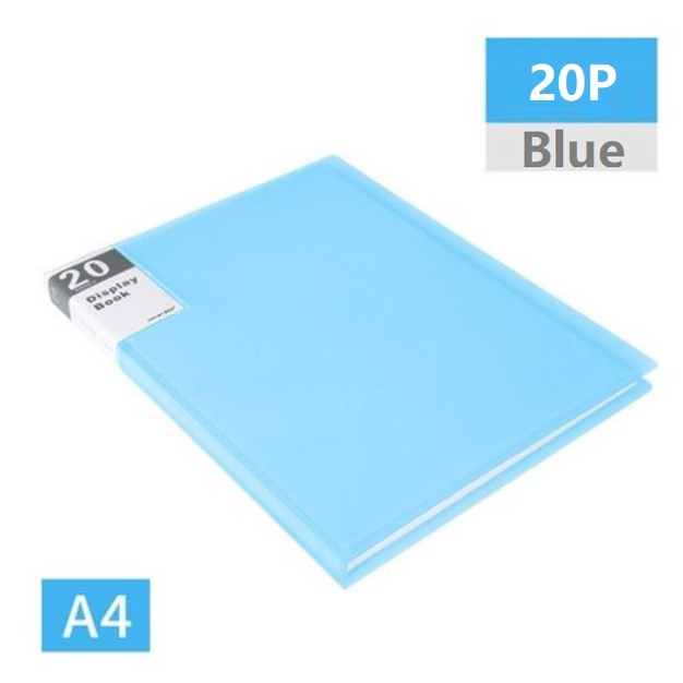 20/40/60 Pockets PP Translucent Colour A4 Size Display Book Clear Book ...