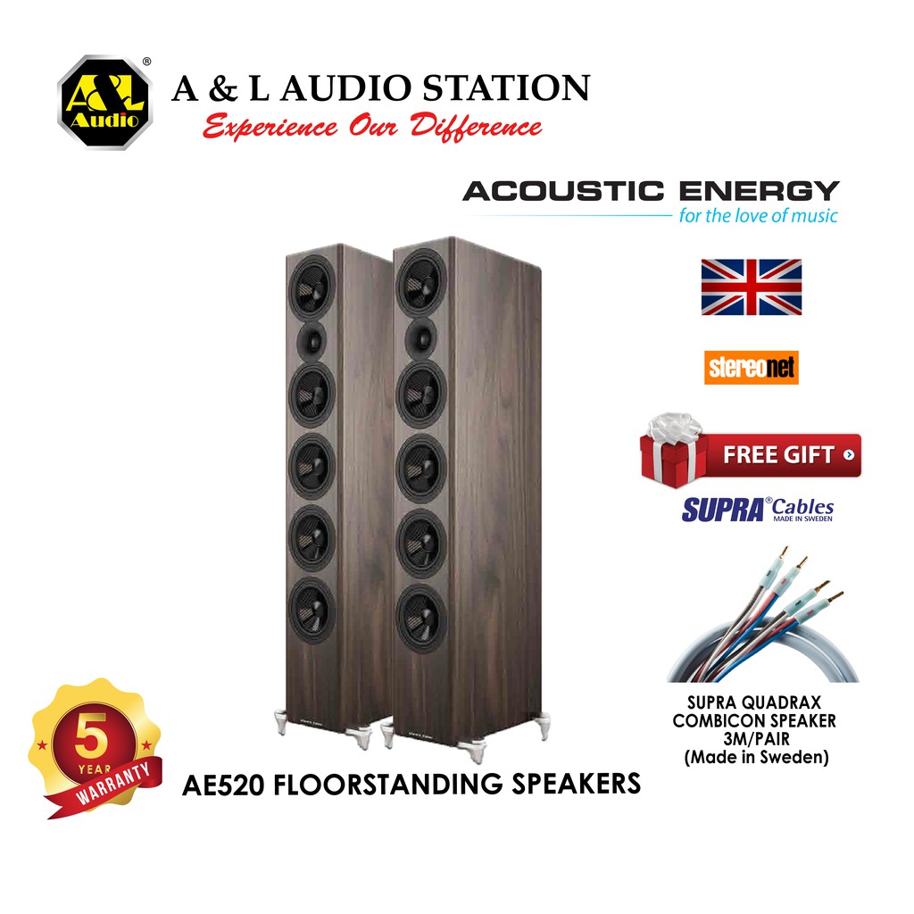 ACOUSTIC ENERGY AE520 FLOORSTAND SPEAKER-WALNUT (PAIR) | Shopee Malaysia