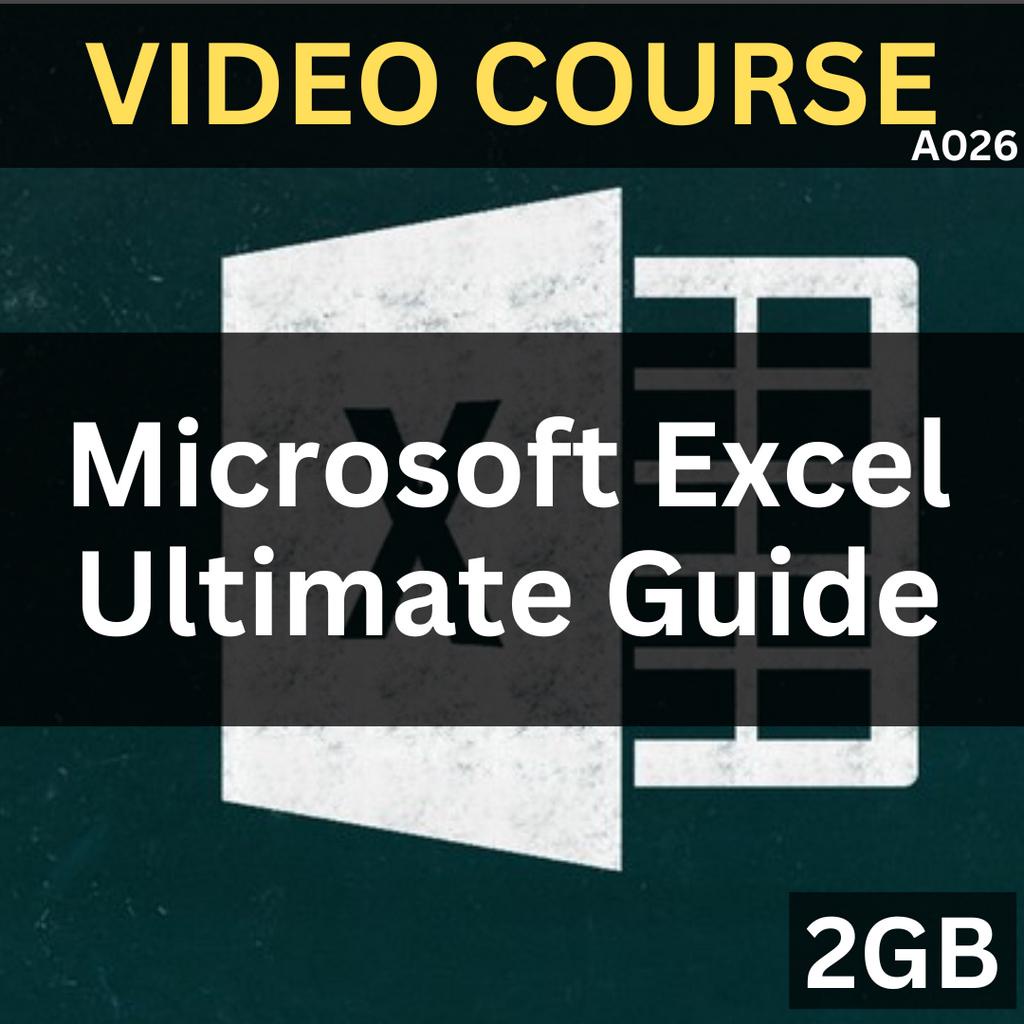 Microsoft Excel Ultimate Guide | A026 | Udemy | Video Course | Shopee ...