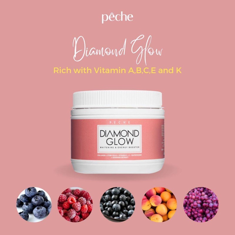 DIAMOND GLOW PECHE Best Skin Supplement Skin Whitening Hilang Parut ...