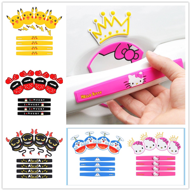 Car door decorative stickers Protective stickers Handle protective film ...