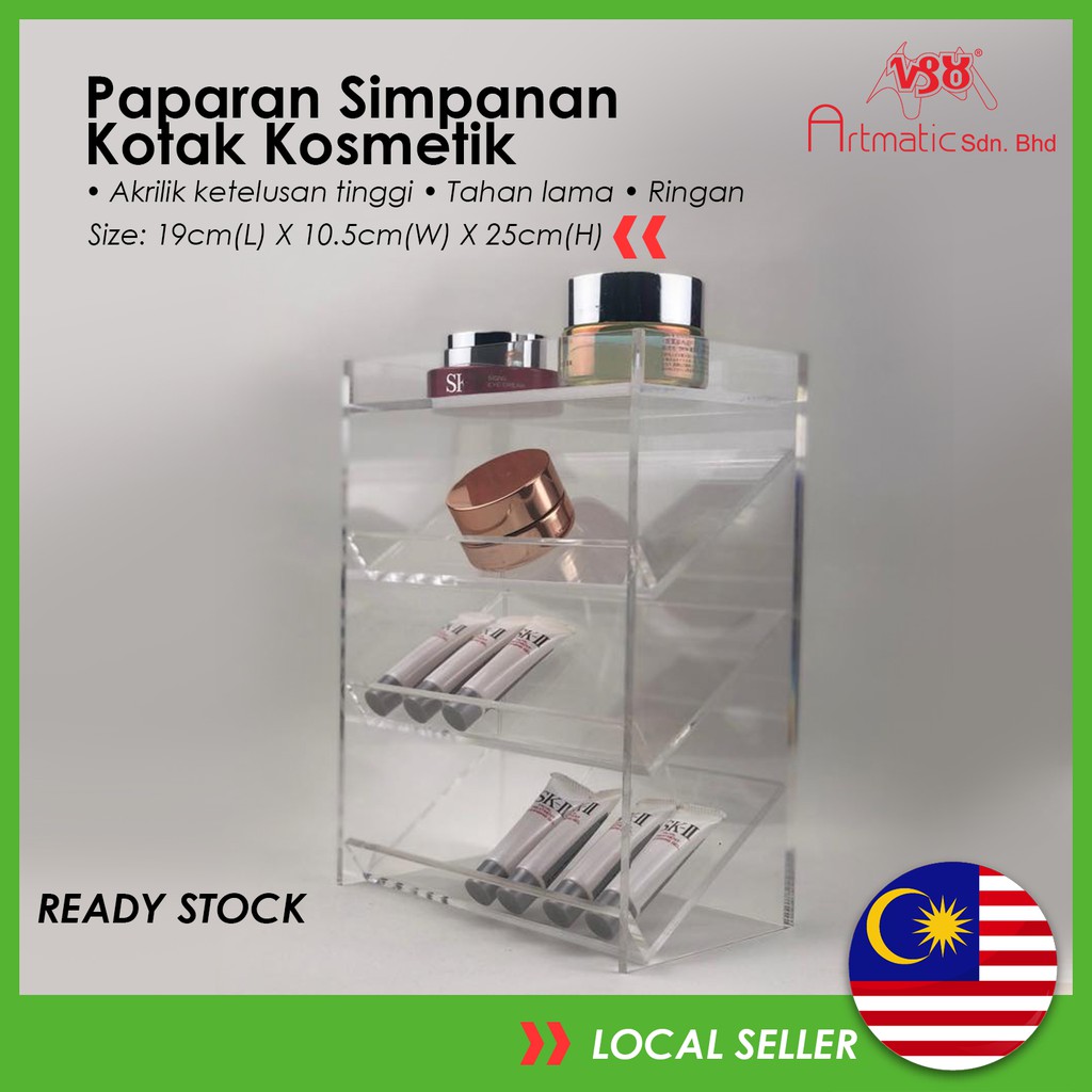 Kotak Paparan Penyimpanan Akrilik / Transparency Acrylic Cosmetic ...