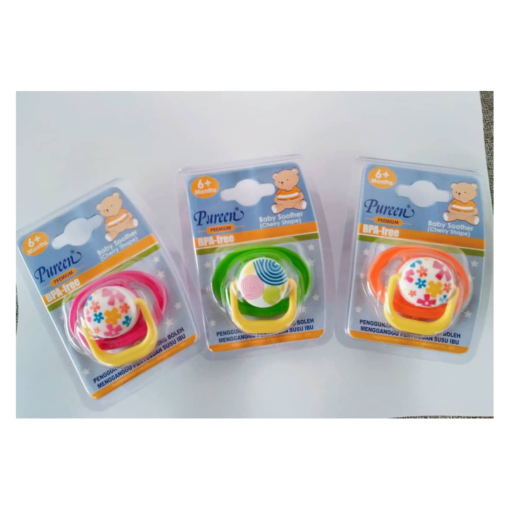 PUREEN ORIGINAL Puting Hisap Bayi Cherry Shaped Baby Soother Silicone ...