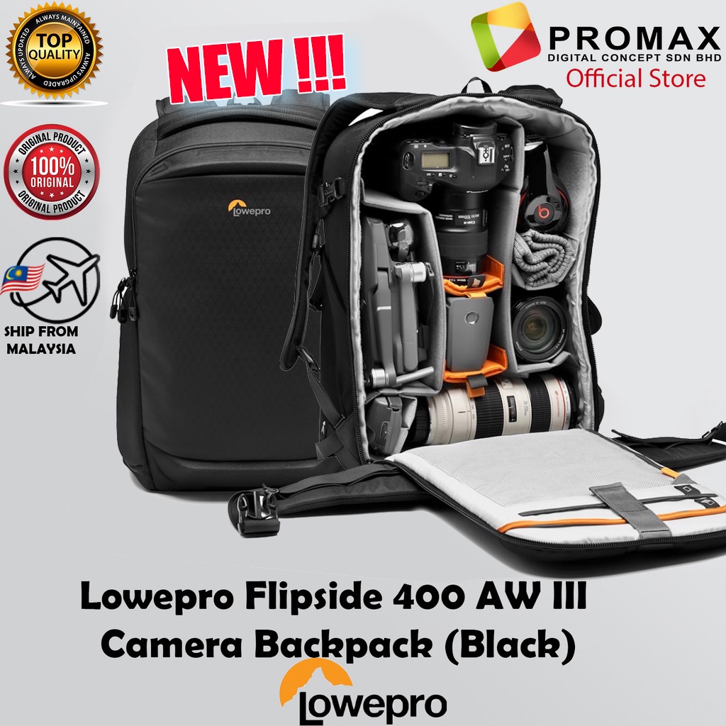 Original Lowepro Flipside BP 400 AW III For Digital SLR Camera Photo ...