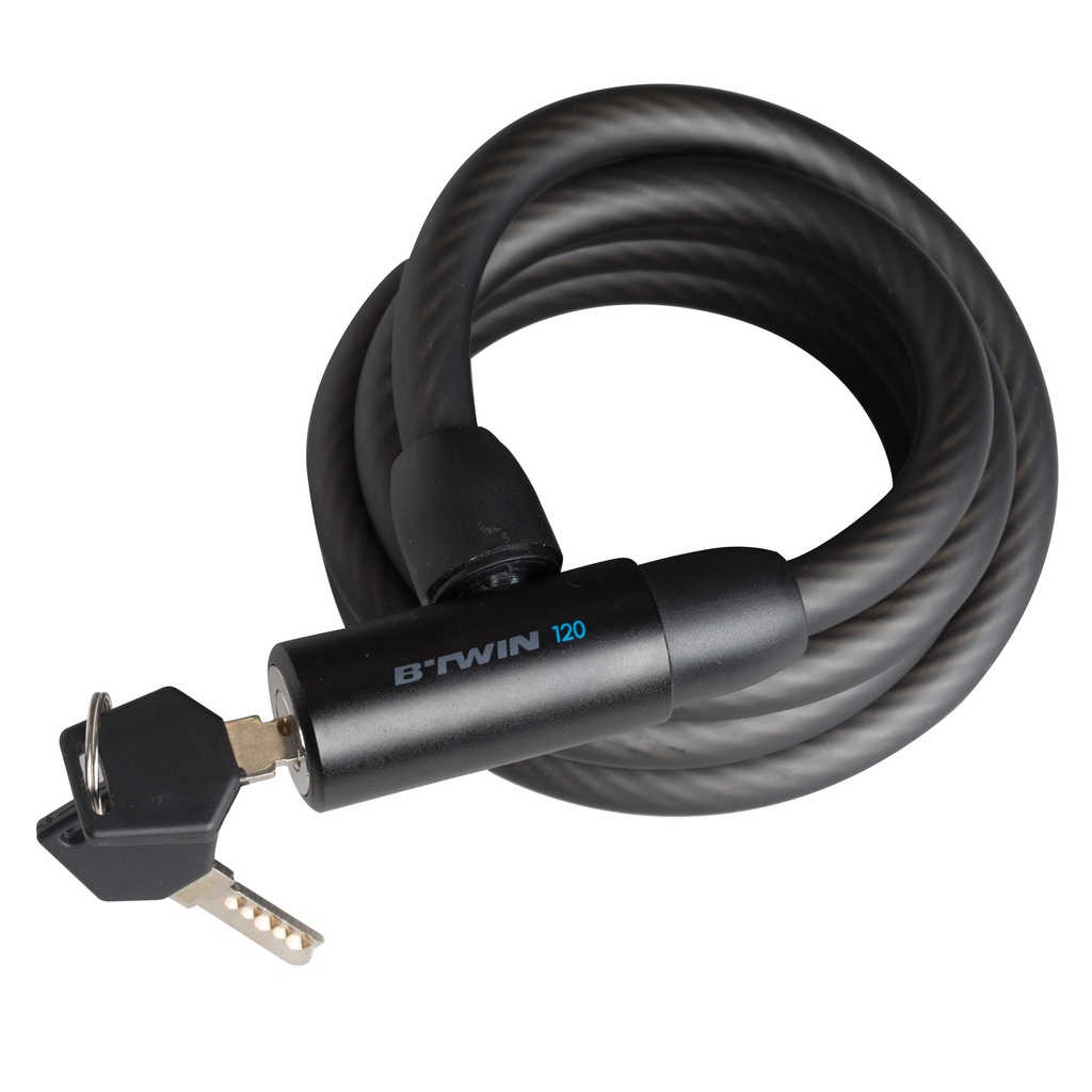 Decathlon Cycling Bicycle Combination Cable Lock (150cm with Key ...