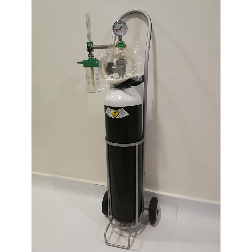 Medical Oxygen 10L Tank with Gas, Regulator, Humidifier, Canula and ...