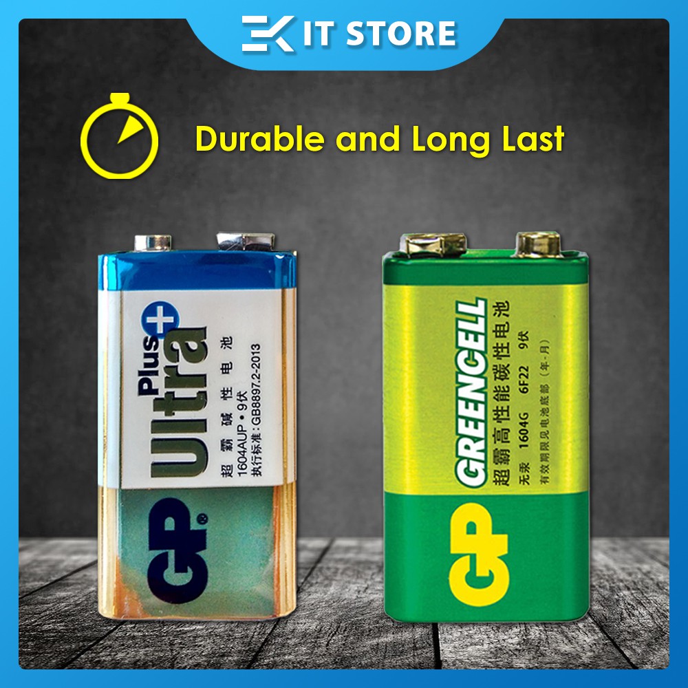 (Ready Stock) GP Greencell / Ultra Plus Alkaline 9V Extra Heavy Duty ...