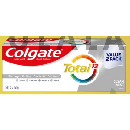 Colgate Total 12 Toothpaste 2x150g Colgate Total White Ubat Gigi Plaque ...