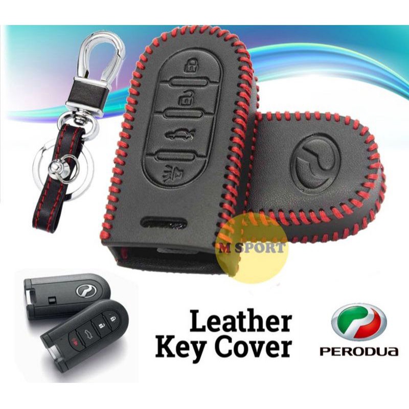 BEZZA MYVI NEW KEYLESS REMOTE LEATHER KEY COVER CASE | Shopee Malaysia