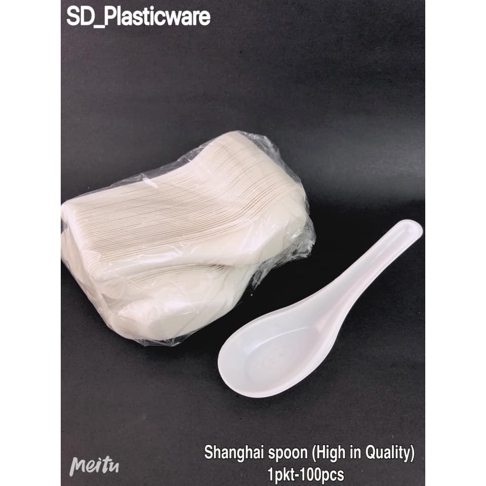 Shanghai Spoon (High Quality) White-100pcs | Shopee Malaysia